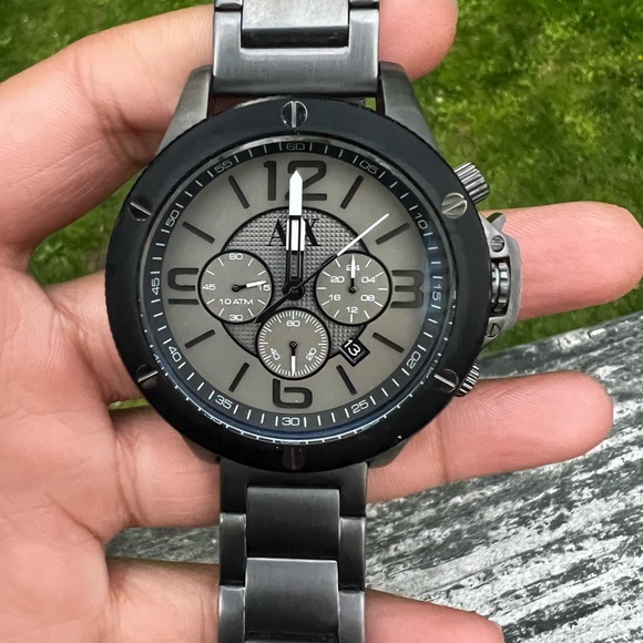 Armani Exchange | Accessories | Armani Exchange Mens Gunmetal Watch ...